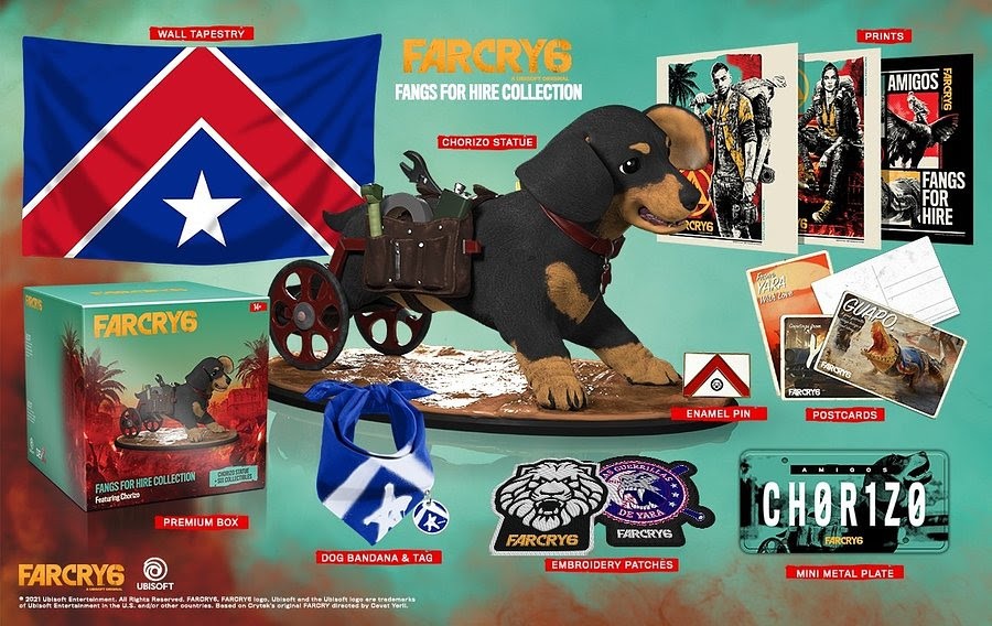 Far Cry 6 collector's edition comes with an adorable statue of Chorizo